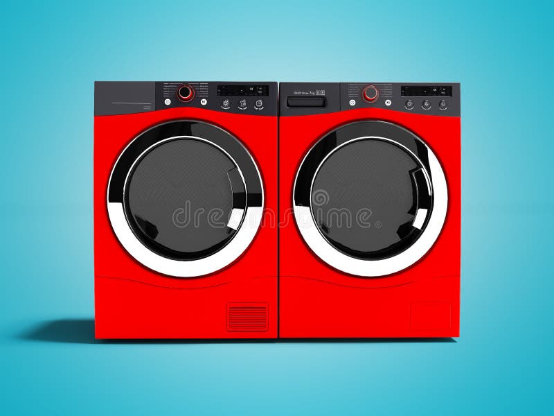 Red Washing Machine Stock Illustrations – 1,429 Red Washing Machine ...
