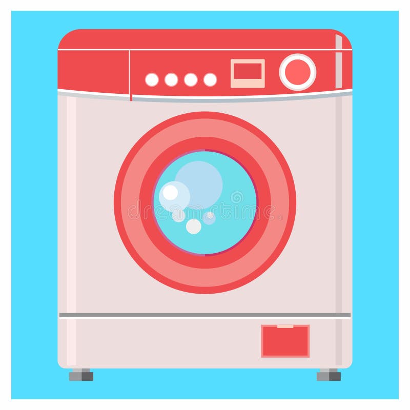 Red Washing Machine Stock Illustrations – 1,429 Red Washing Machine ...