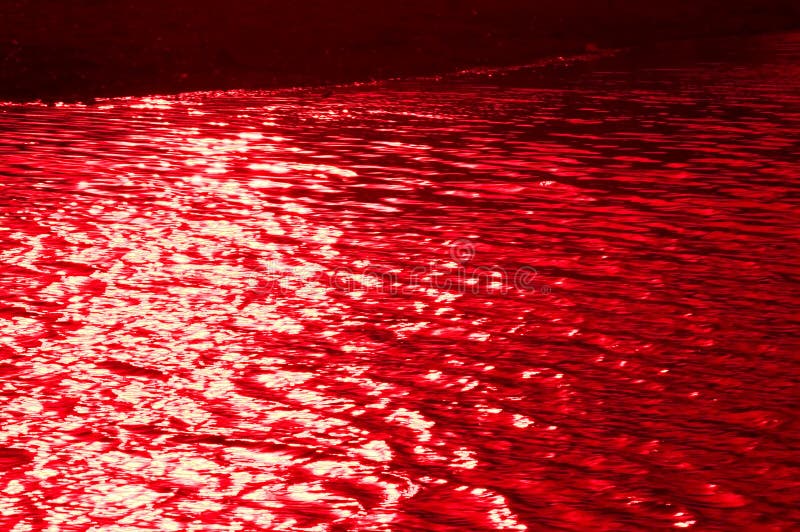Red Water stock image. Image of evening, ripple, light - 12345161