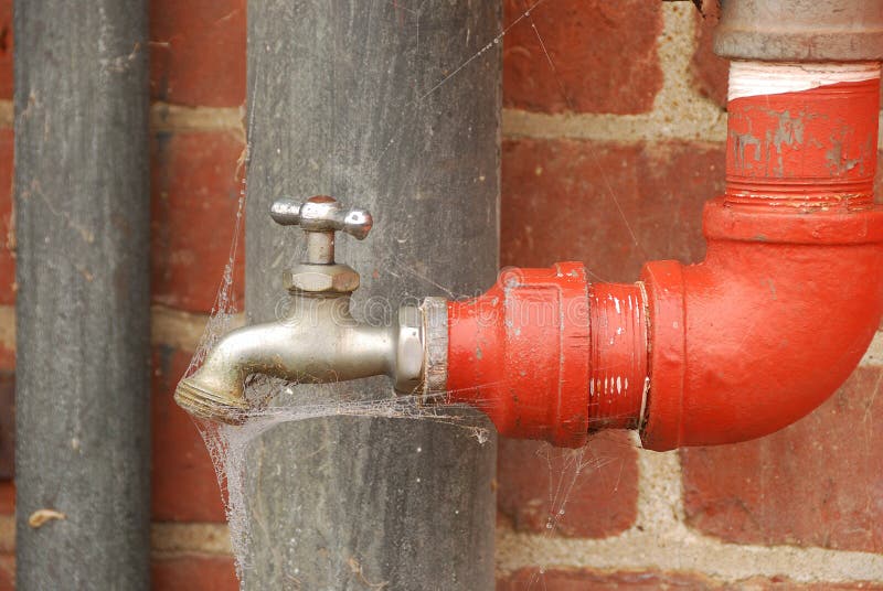 Icicle on Outside Faucet, Ice on Spigot Stock Image - Image of drip ...