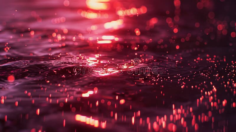 Red Water Abstract: Sparkling Ripples & Liquid Texture Background ...