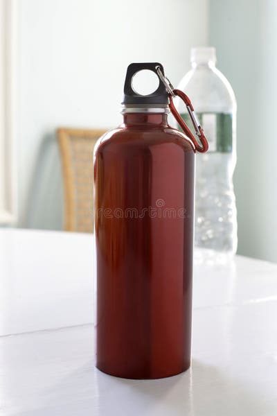 Red Water Bottle stock photo. Image of exercise, water - 13028166