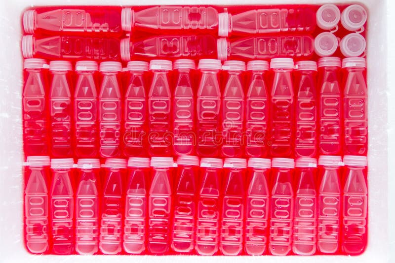Red water bottle stock image. Image of natural, drink - 85328517