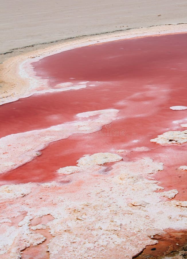 Red water in desert stock image. Image of salt, tunisia - 11650949