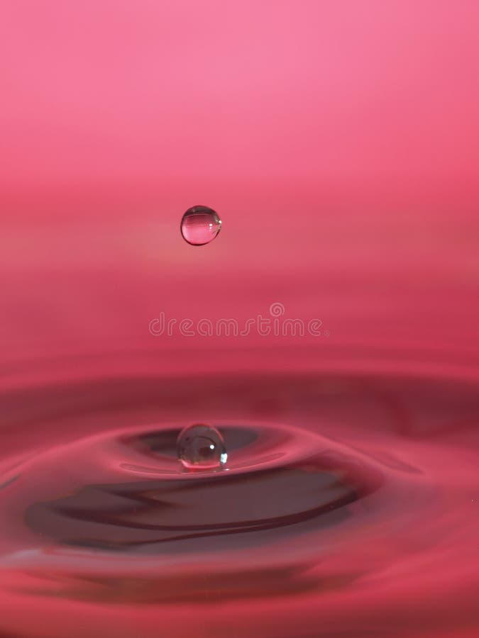 Water drop red stock image. Image of rippling, liquid - 23006871