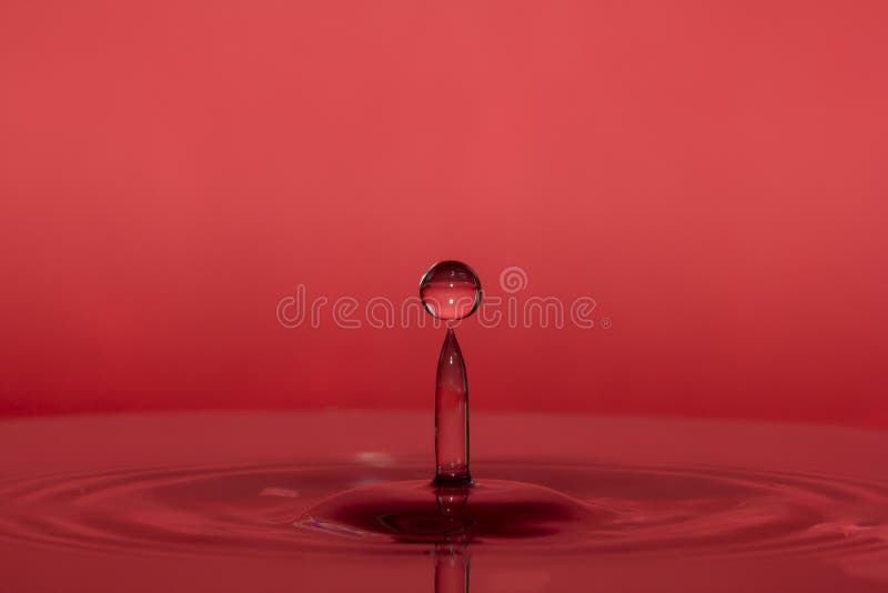 Red water drop stock image. Image of substance, macro - 87313445