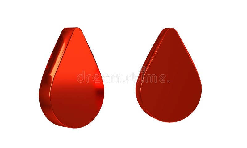 Red Water Drop Icon Isolated on Transparent Background. Stock ...