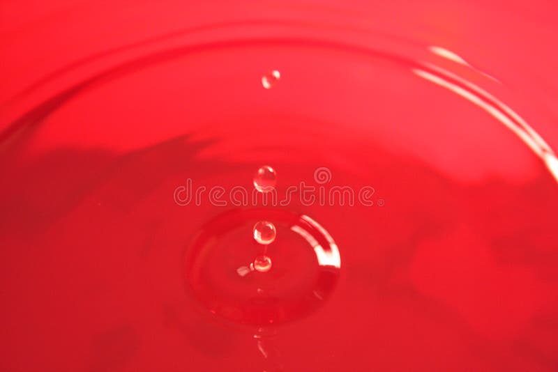 Red water droplet stock image. Image of calm, liquid - 13090233