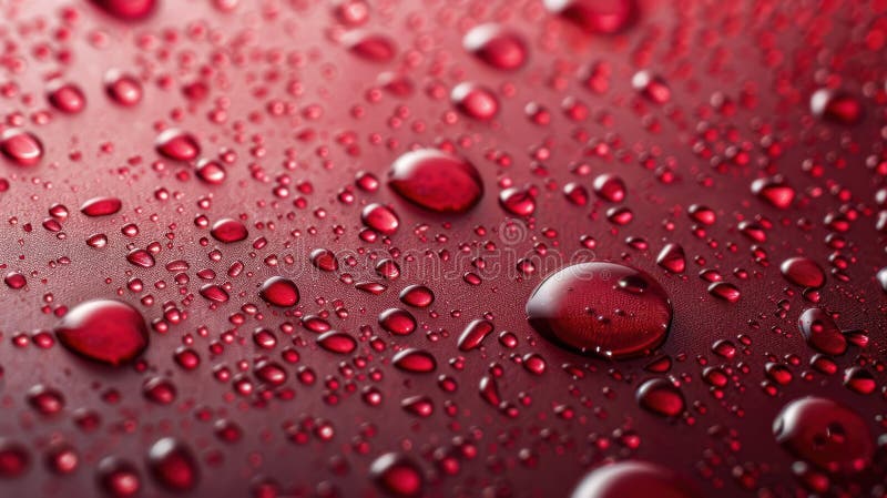 The Red Water Droplets. AI Generated Stock Image - Image of drop ...