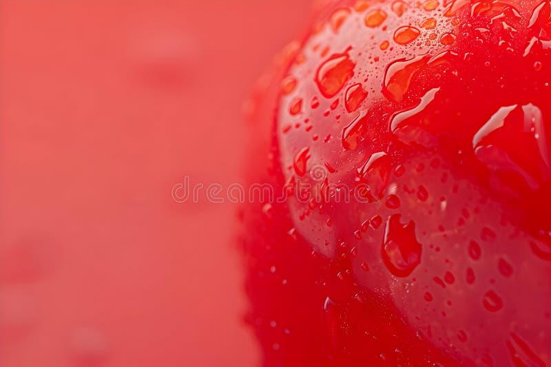 Red Water Droplets on a Fruit Illustration Stock Illustration ...