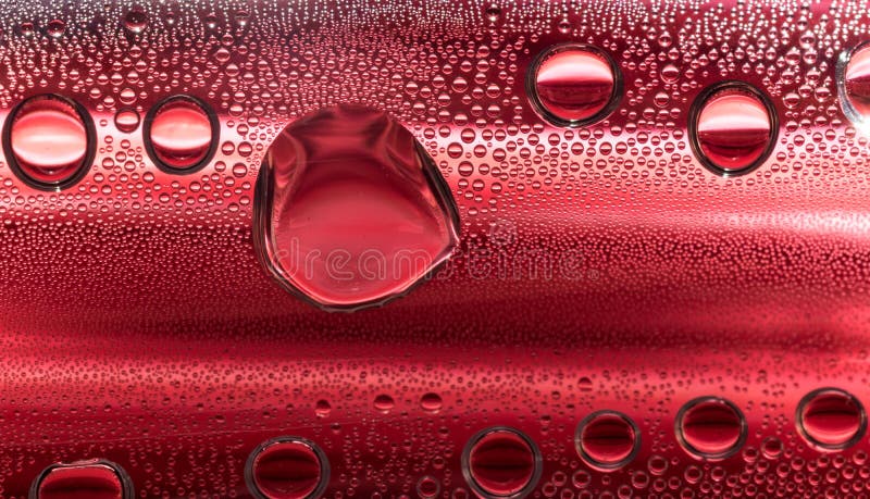 Red Water Drops - Condensation Stock Photo - Image of small, spotted ...
