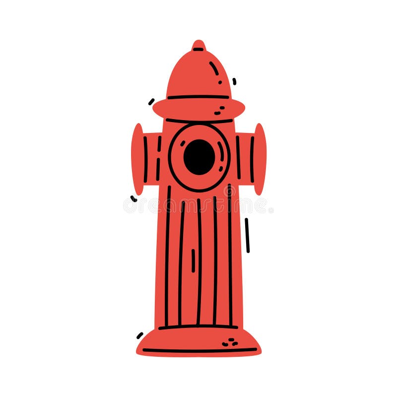 Red Water Hydrant or Fireplug with Valve As Firefighting Equipment ...