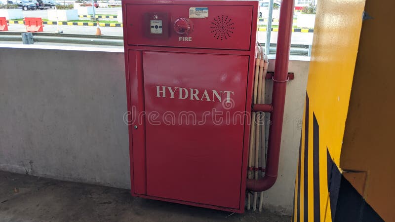 Red Water Indoor Hydrant Box Editorial Photo - Image of prevention ...
