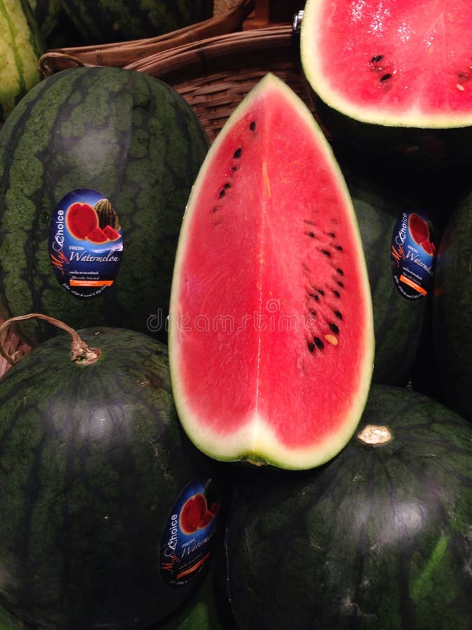 Red water melon editorial photography. Image of seeds - 49330467