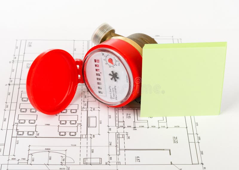 Red Water Meter Sticker Draft Stock Photos - Free & Royalty-Free Stock ...