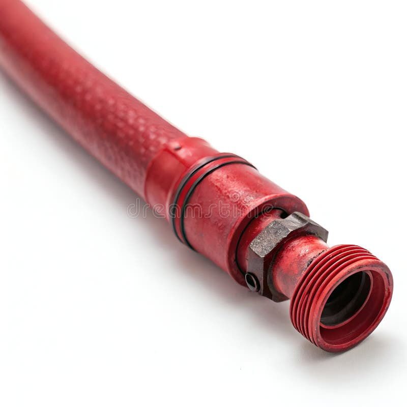 Red Water Pipe Isolated on White Background Stock Illustration ...