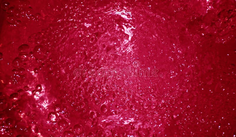 The Red Water Surface Bubbling into a Beautiful Grain Stock Image ...