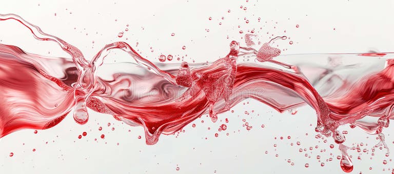 Red Water Wave Splash Background, Liquid Stock Illustration ...