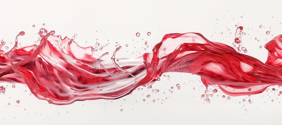 Red Water Wave Splash Background, Liquid Stock Illustration ...