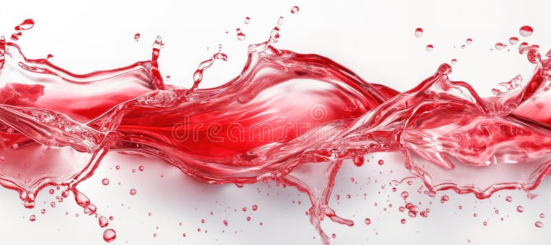 Red Water Wave Splash Background, Liquid Stock Illustration ...