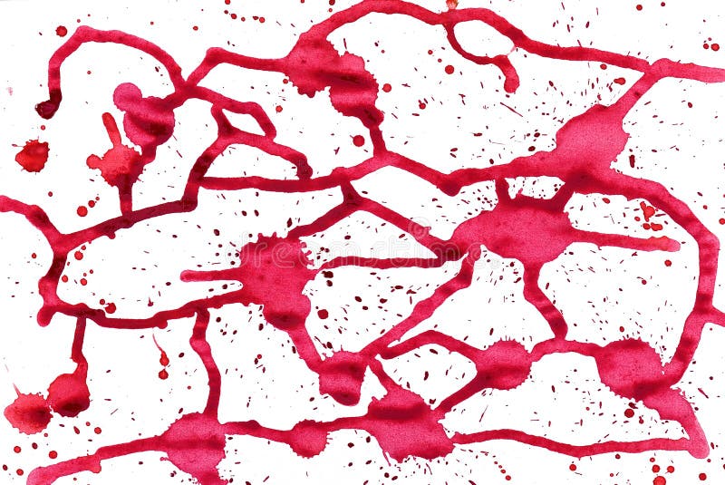 Red Watercolor Drops on Paper Stock Illustration - Illustration of ...