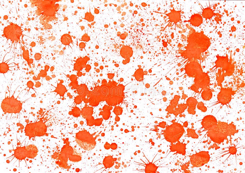 Red Watercolor Drops on Paper Stock Illustration - Illustration of ...