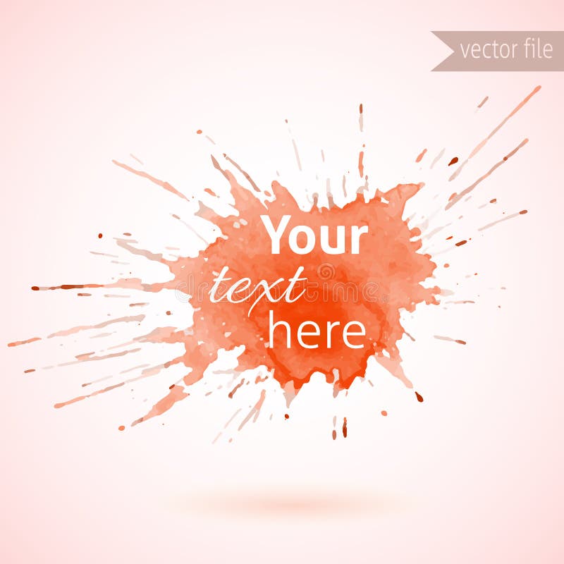 Red Watercolor Element for Your Design Stock Vector - Illustration of ...