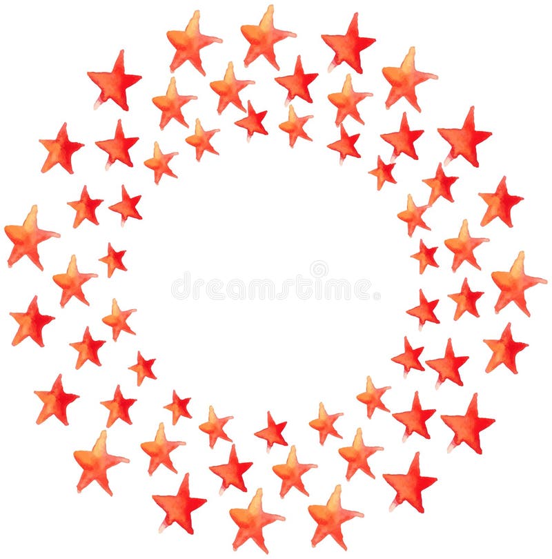 Bright Red Christmas Stars - Isolated Stock Illustration - Illustration ...