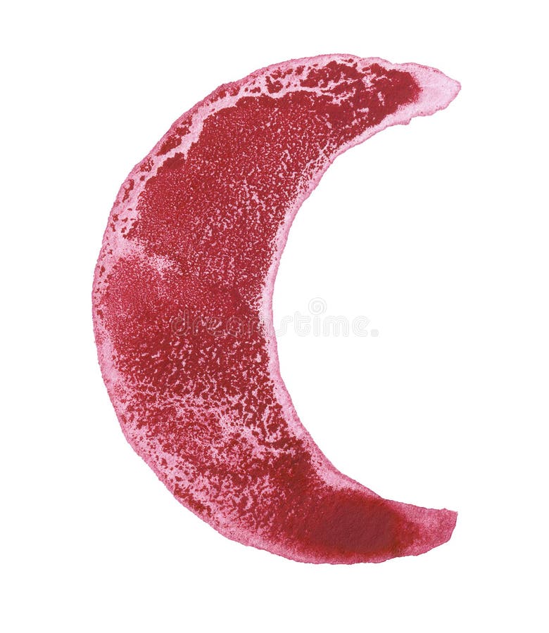 Red watercolour crescent stock illustration. Illustration of draft ...
