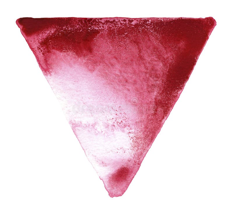 Red watercolour triangle stock illustration. Illustration of vibrant ...