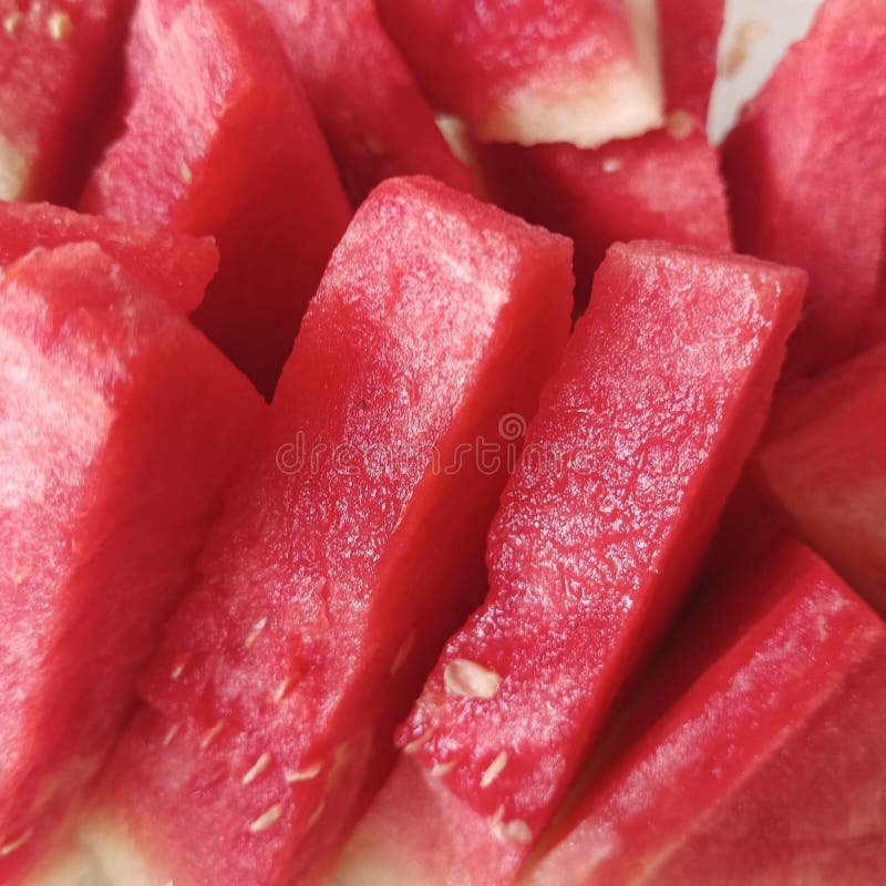 Red Watermelon Placed in a Plastic Box Stock Photo - Image of ...