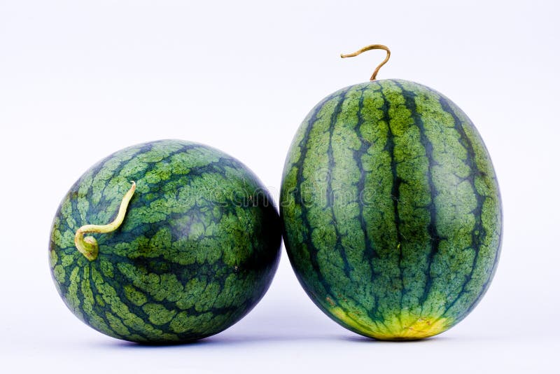 Red Watermelon Rind on the Outside is Green and Beautiful Striped ...