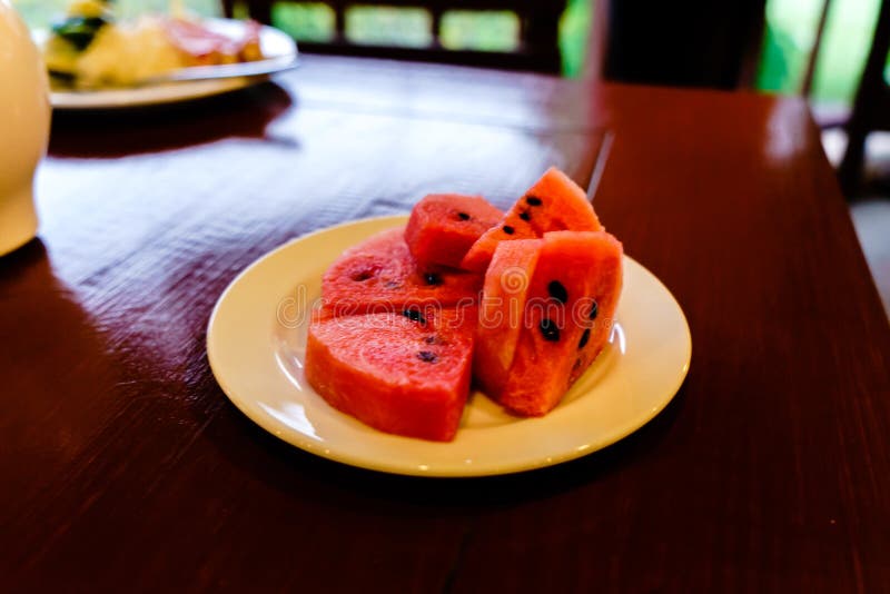 Watermelon Red, Bright Look Very Appetizing. Stock Photo - Image of ...