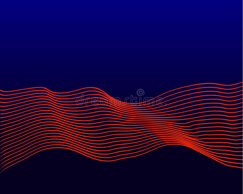 Red wave stock vector. Illustration of wave, ribbon, shadow - 1809940