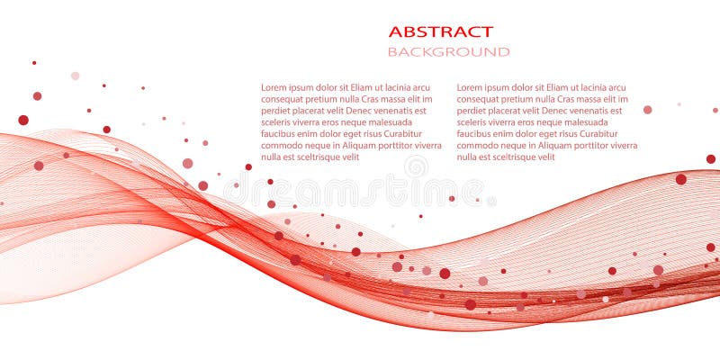 Red Wave Background, Vector Illustration Element Design Stock Vector ...