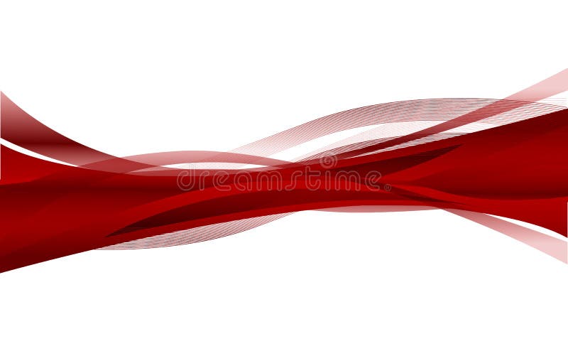 Red Wave Curve Abstract Backdrop Background Design Stock Illustration ...