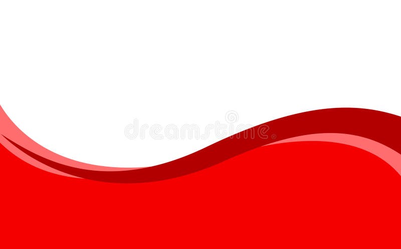 Red Wave Stripe for Banner, Wave Graphic for Corner Border, Wave Curve ...