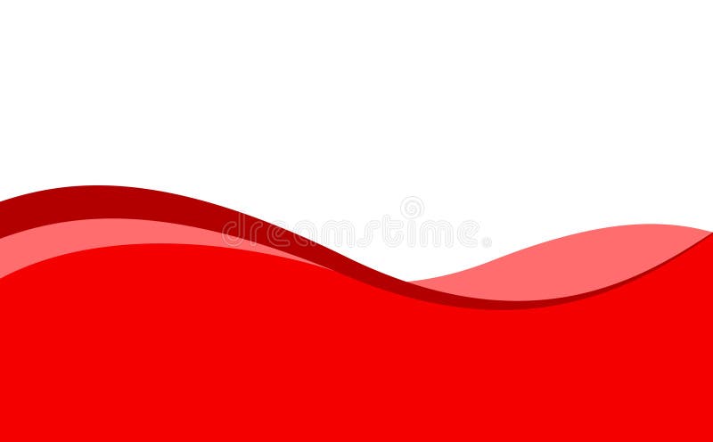 Red Wave Stripe for Banner, Wave Graphic for Corner Border, Wave Curve ...