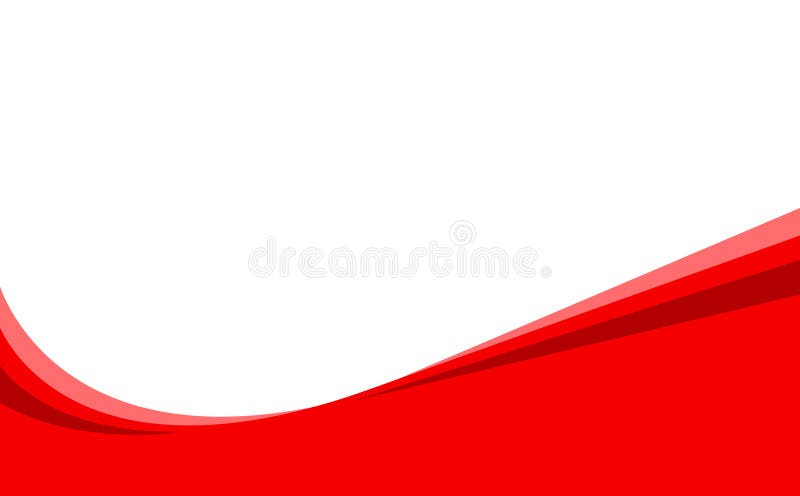Red Wave Stripe for Banner, Wave Graphic for Corner Border, Wave Curve ...