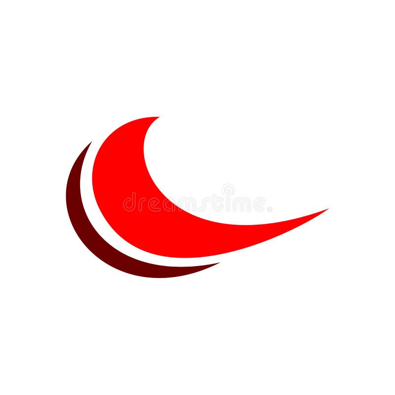 Red Wave Swoosh Logo Template Illustration Design. Vector EPS 10 Stock ...