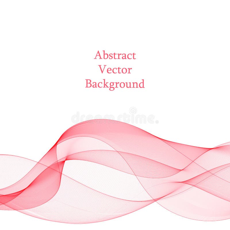 Red Wave. Vector Abstract Lines. Eps 10 Stock Vector - Illustration of ...