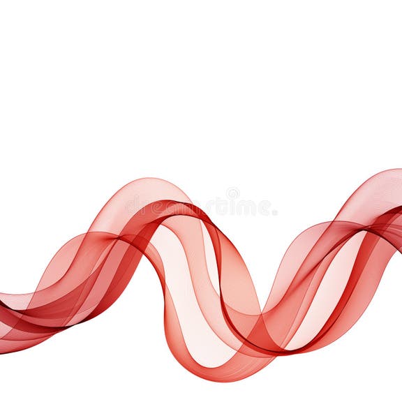Red Wave. Vector Abstract Lines. Eps 10 Stock Illustration ...