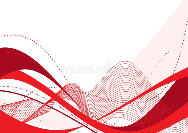 Abstract red wavy lines stock illustration. Illustration of white - 9297258