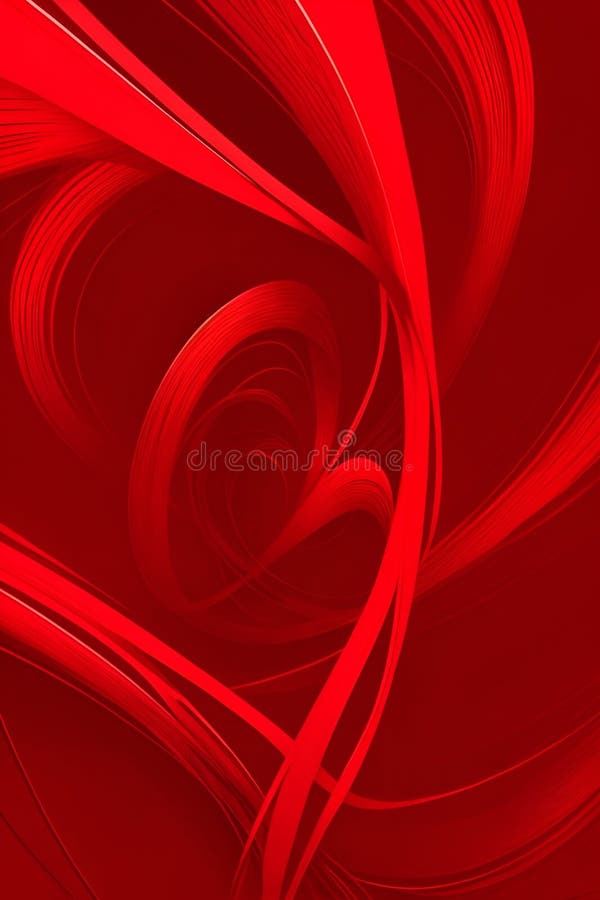 Red Waves Abstract Background, Vertical Composition Stock Illustration ...