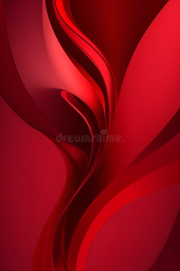 Red Waves Abstract Background, Vertical Composition Stock Illustration ...