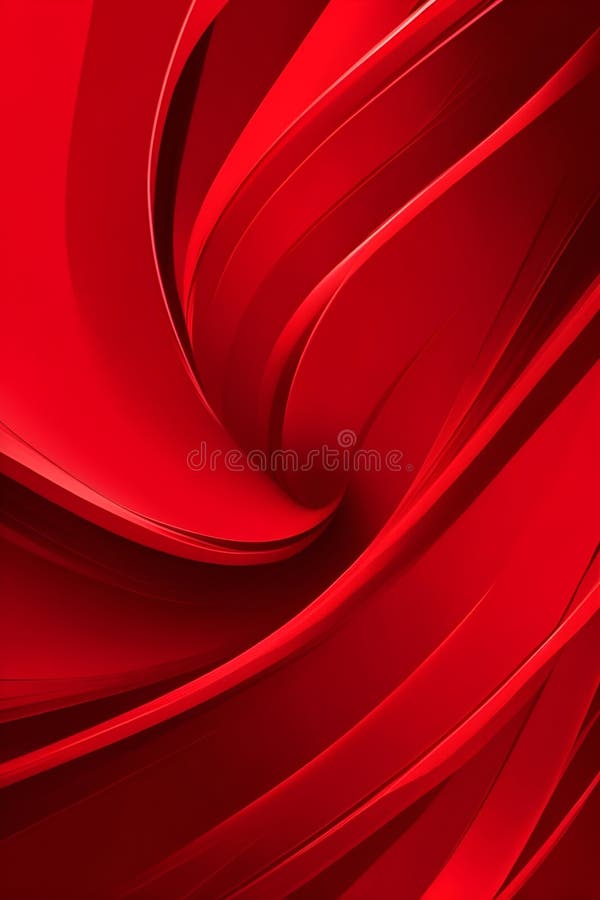 Red Waves Abstract Background, Vertical Composition Stock Illustration ...