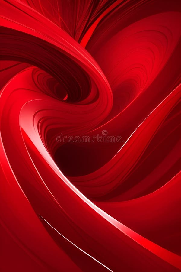Red Waves Abstract Background, Vertical Composition Stock Illustration ...