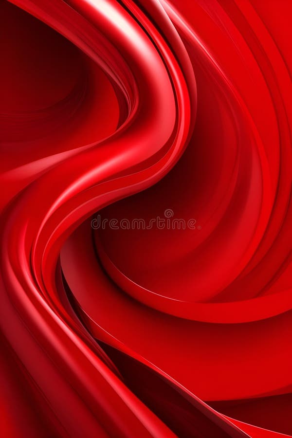 Red Waves Abstract Background, Vertical Composition Stock Illustration ...