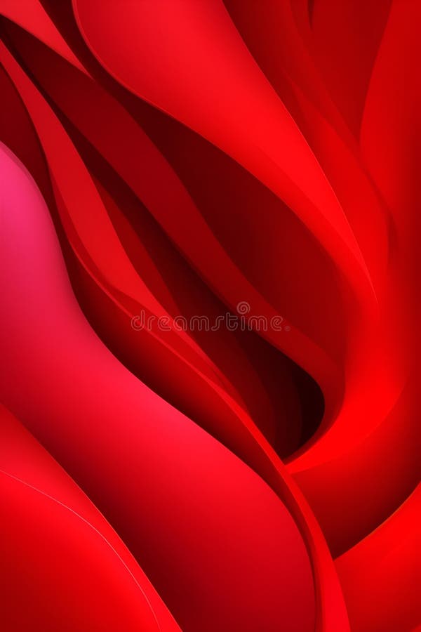 Red Waves Abstract Background, Vertical Composition Stock Illustration ...