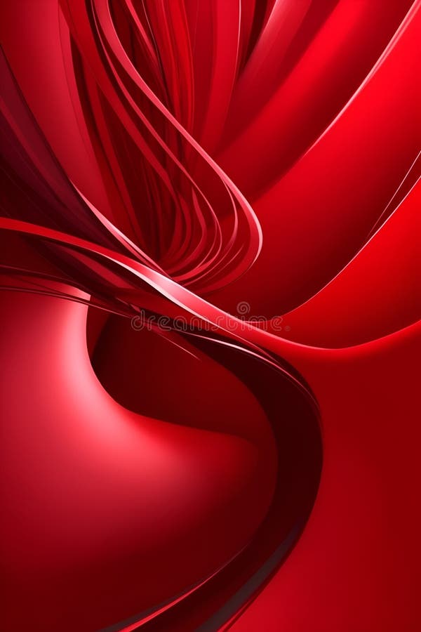 Red Waves Abstract Background, Vertical Composition Stock Illustration ...